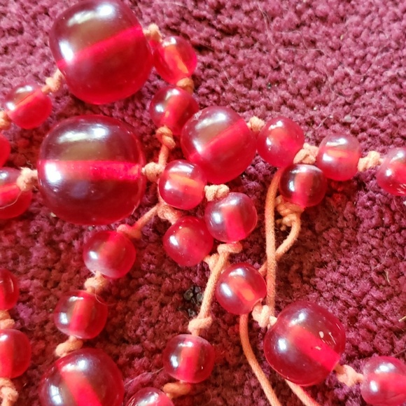 Jewelry | Vintage Unusual Cherry Translucent Bakelite Neck | Poshmark